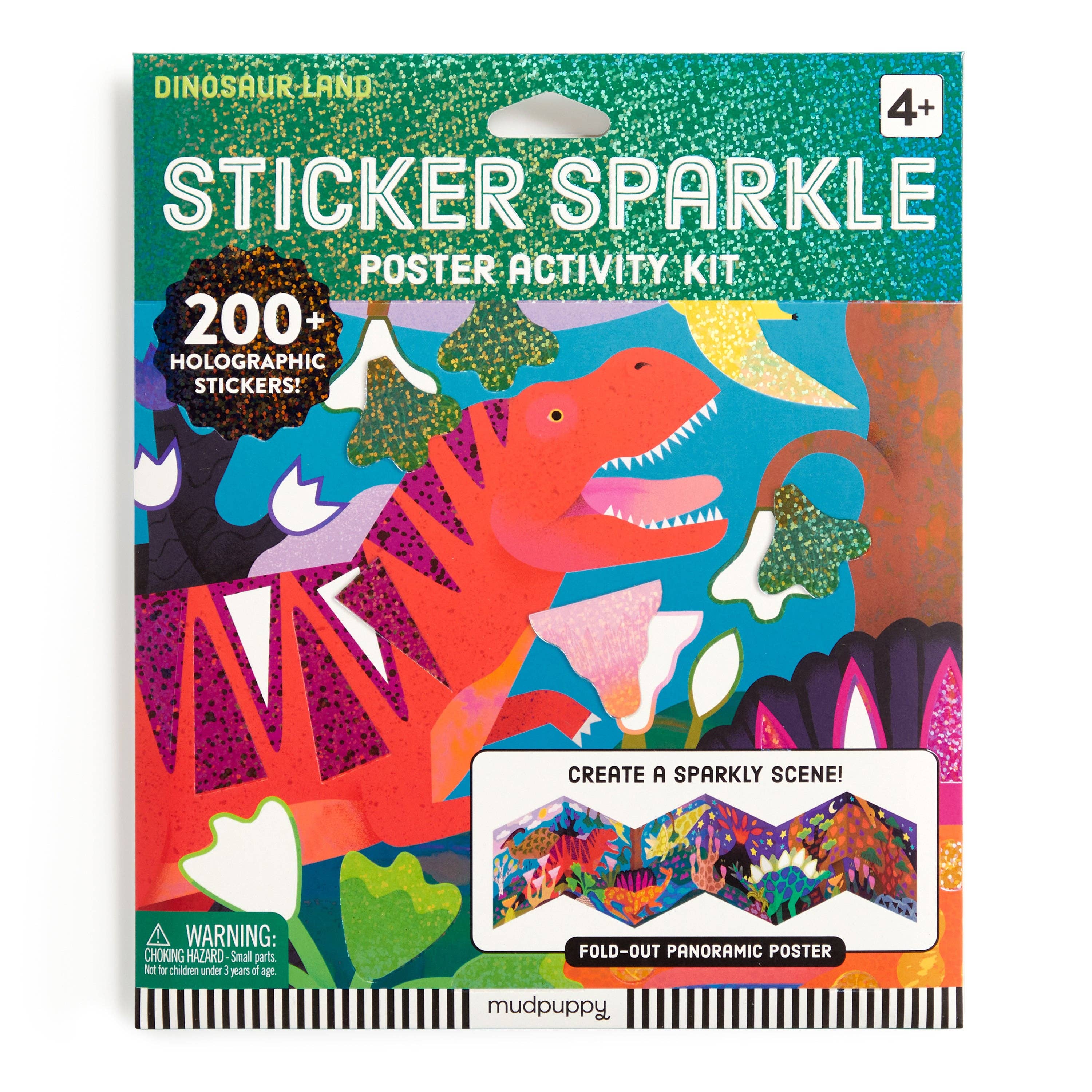 Dinosaur Land Sticker Sparkle Poster Activity Kit – More Than Words