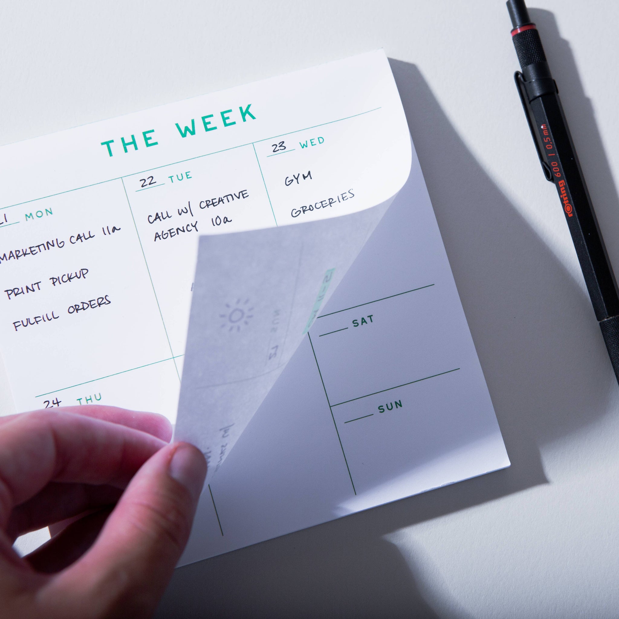 Small Weekly Desk Planner Notepad – More Than Words