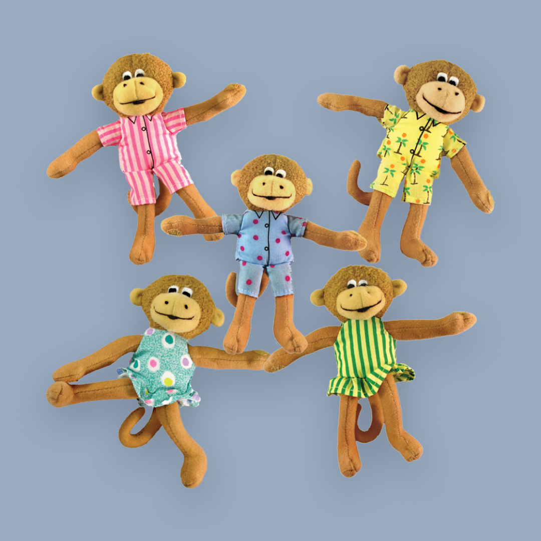 "Five Little Monkeys" Finger Puppet Playset – More Than Words