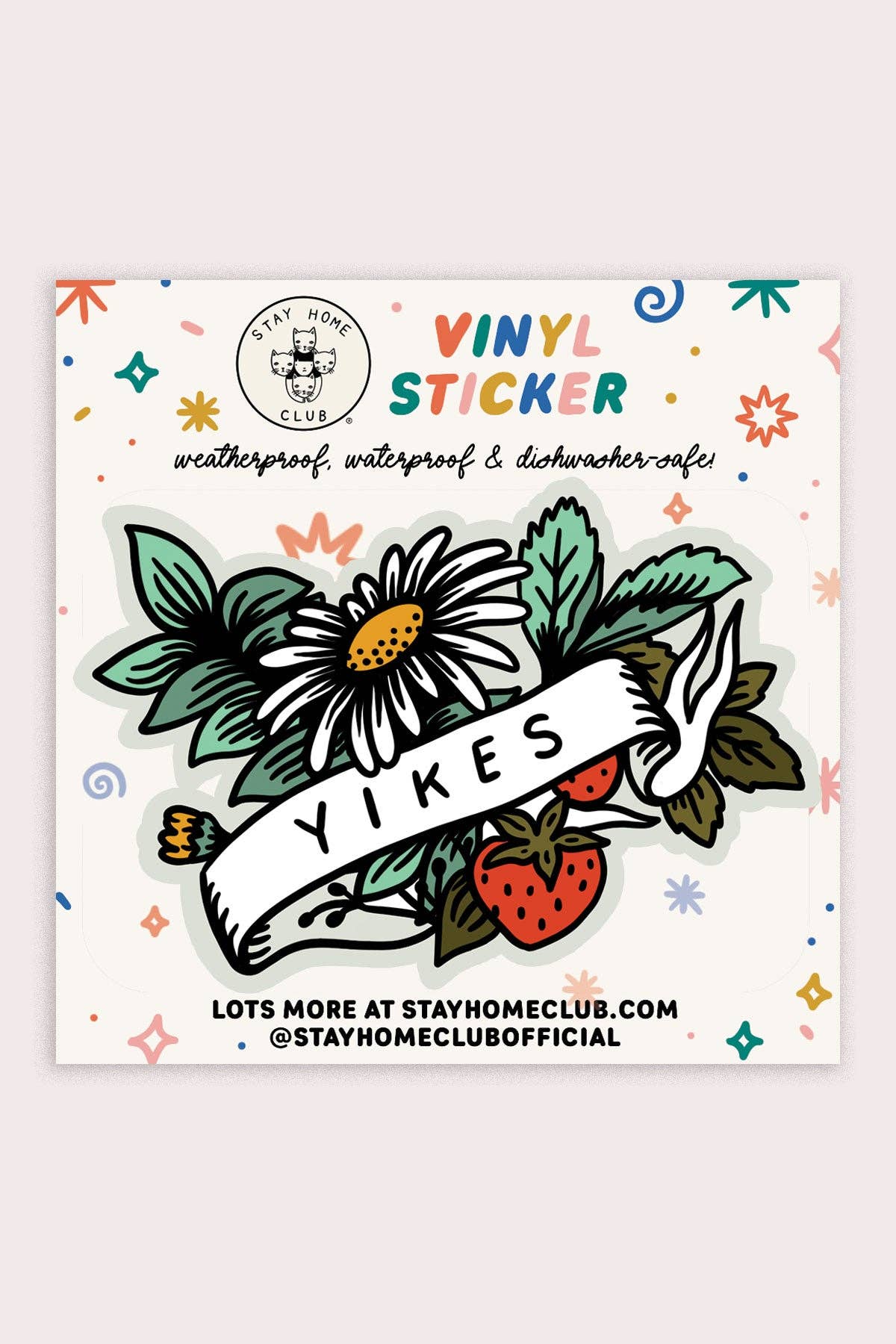 "Yikes" Vinyl Sticker – More Than Words