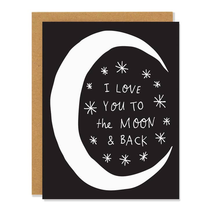 "Moon & Back" Card – More Than Words