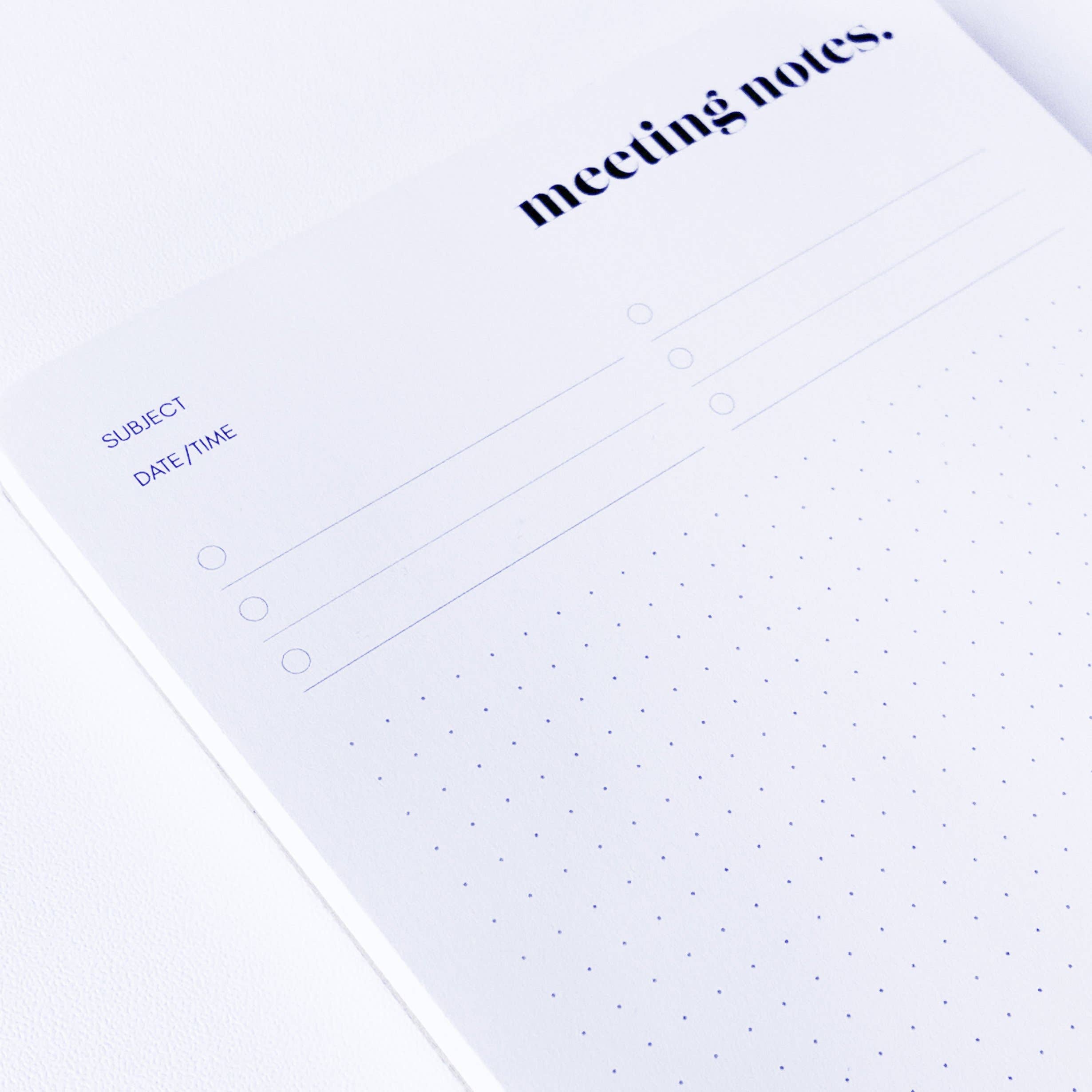 Meeting Notes Notepad – More Than Words