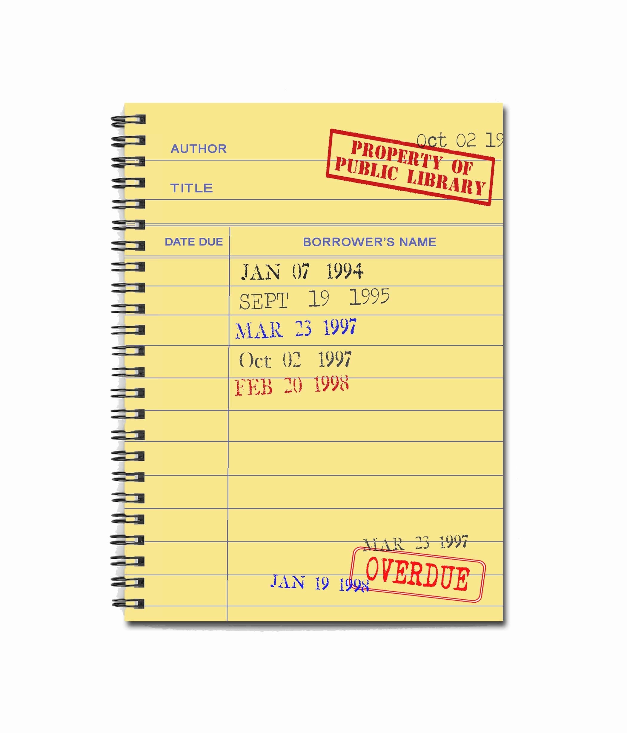 "Vintage Library Card" Notebook – More Than Words