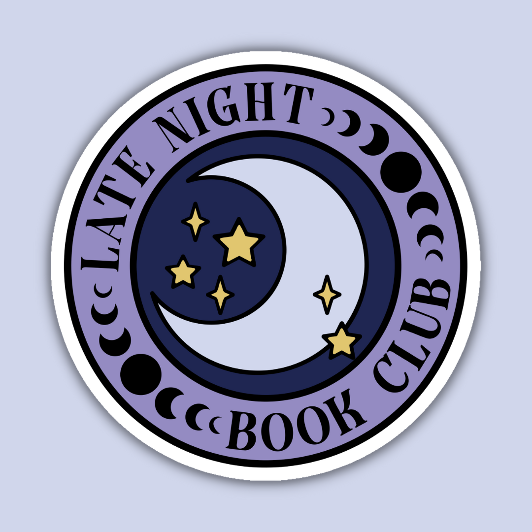 "Late Night Book Club" Sticker – More Than Words
